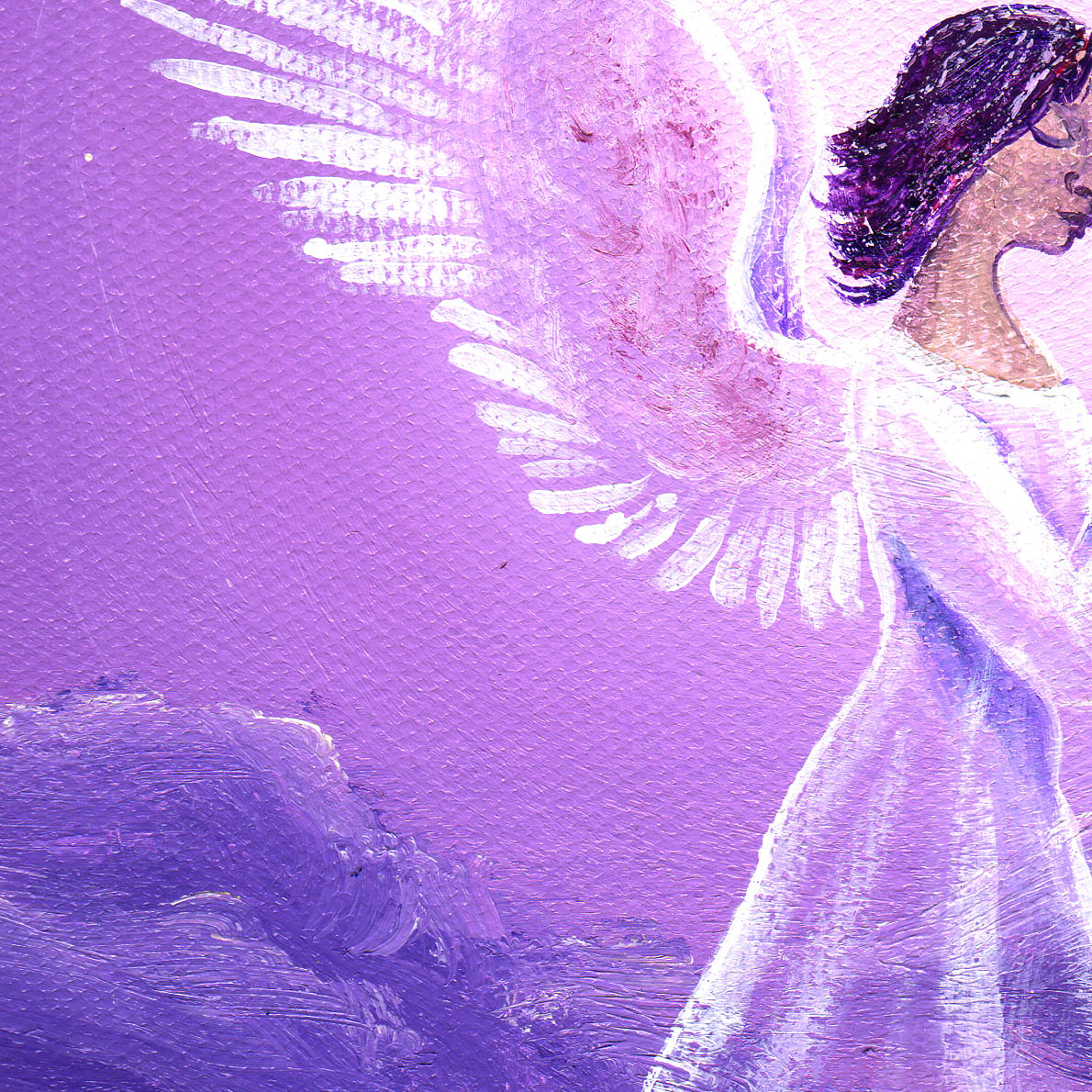 SOLD - Angel in Amethyst Starlight Original Painting - Prints Availabl ...
